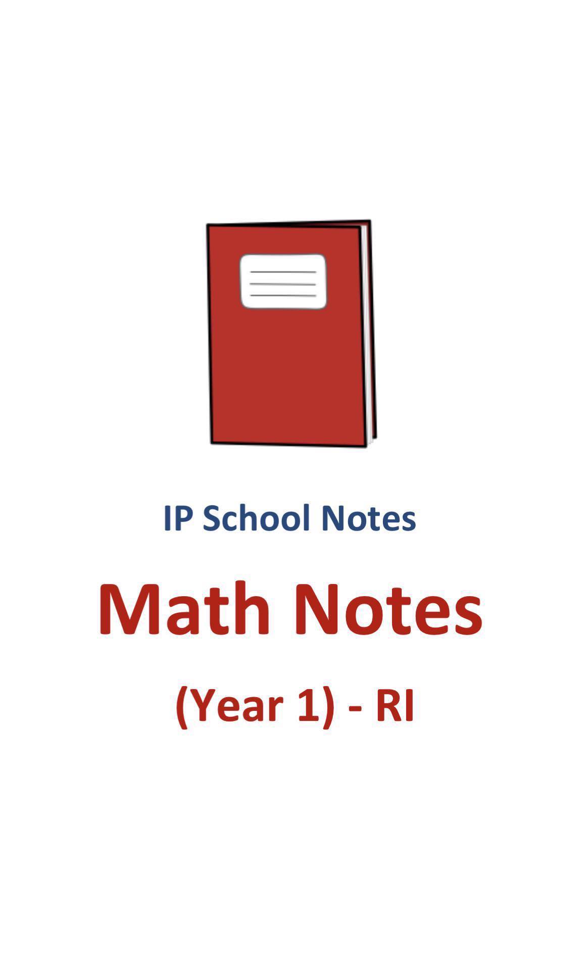 2012 Year 1 IP (Sec 1 Integrated Programme) Mathematics Notes (soft ...